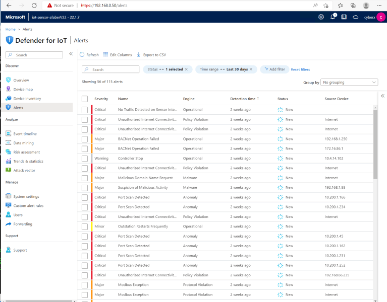 Defender for IoT: OT sensor POC – My Faber Security